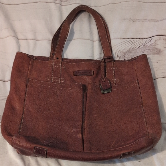 Frye | Bags | Frye Brown Leather Tote Bag Purse In Cognac Super Cute ...